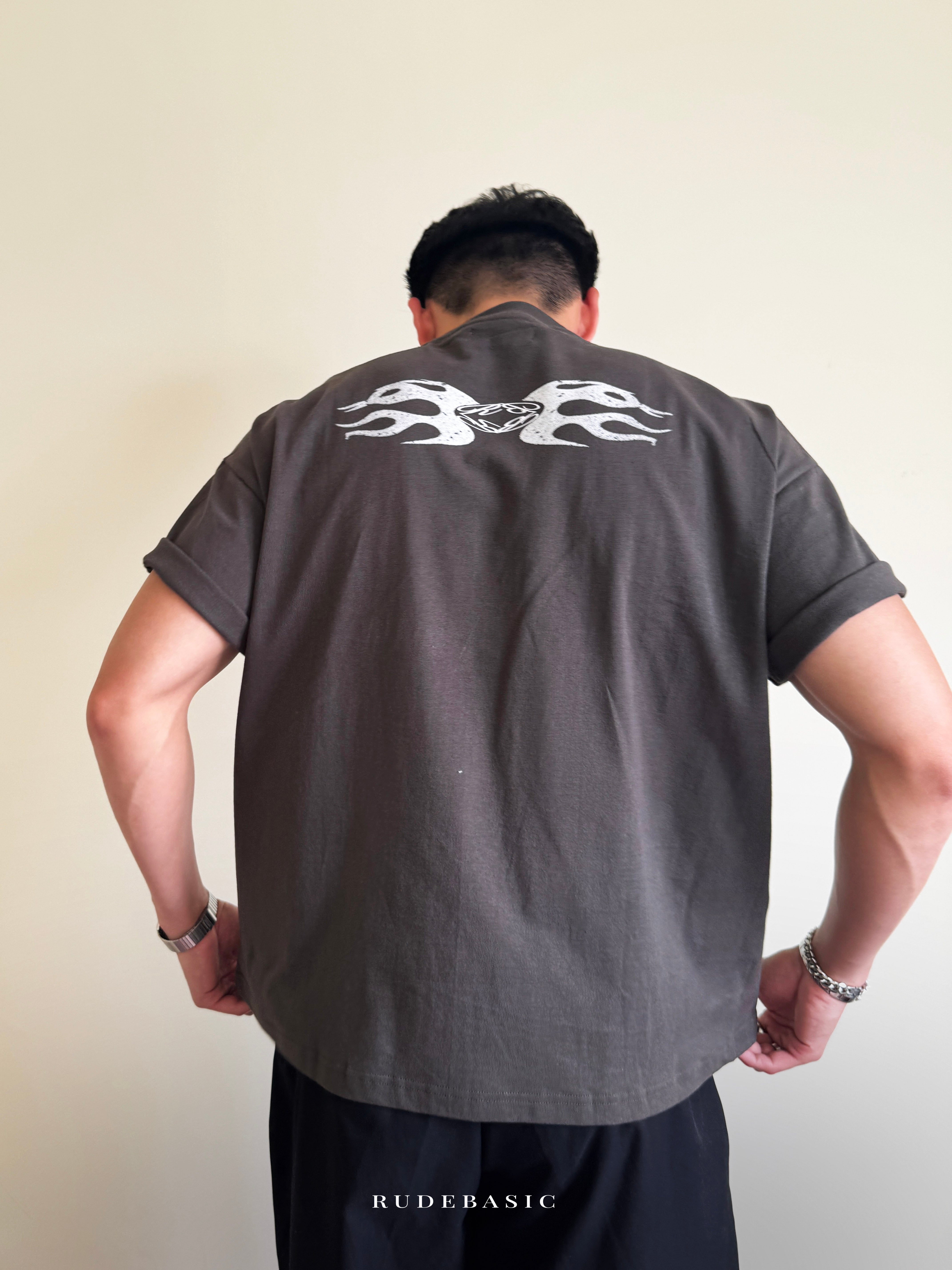 RUDEBASIC - Flame Berry Tiny Tee - Heavy Weight Cotton [UNISEX] – rudebasic